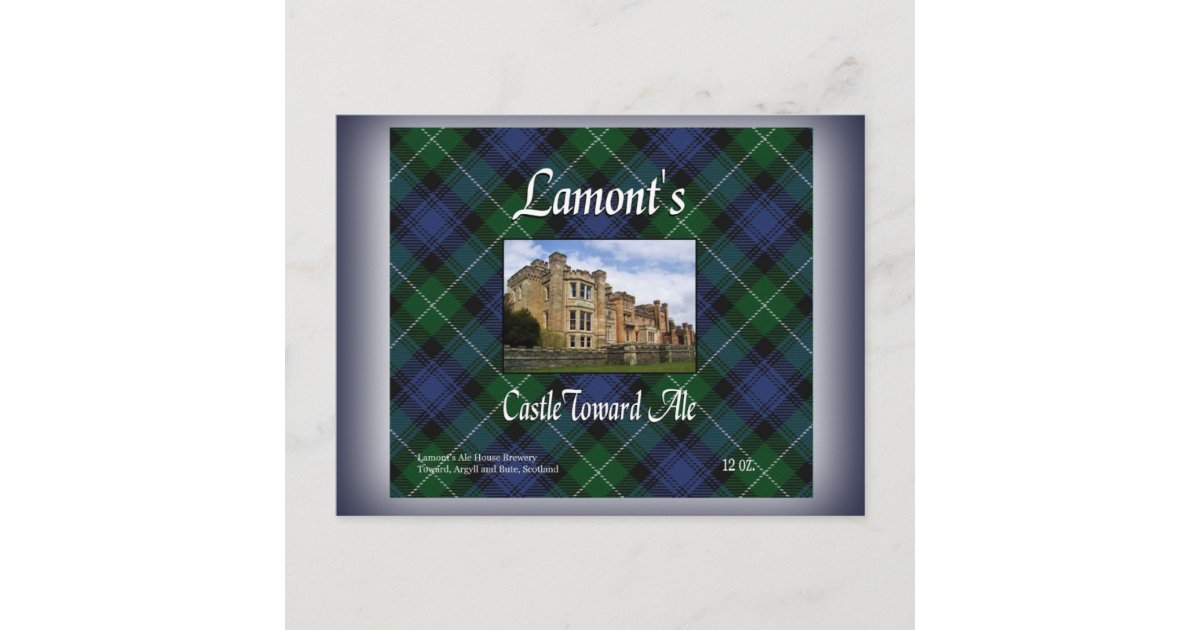Clan Lamont Castle Toward Ale Postcard | Zazzle