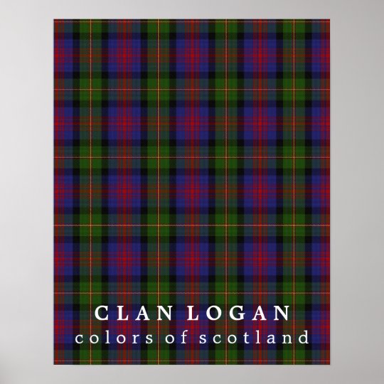 Clan Logan Colors of Scotland Tartan Poster | Zazzle.com