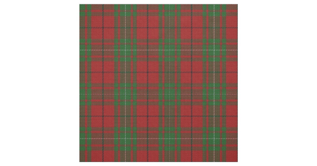 Clan MacAulay Scottish Tartan Plaid Fabric | Zazzle