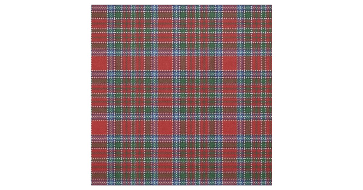 Clan MacBean MacBain Scottish Tartan Plaid Fabric | Zazzle