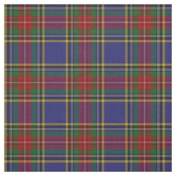 MacBeth Tartan Print Fabric | Zazzle