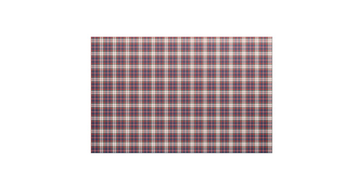 Clan MacFarlane Dress Tartan Fabric | Zazzle
