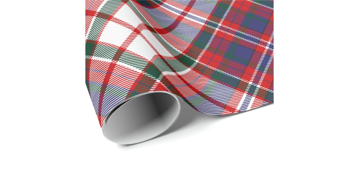 Clan MacFarlane Dress Tartan Wrapping Paper | Zazzle