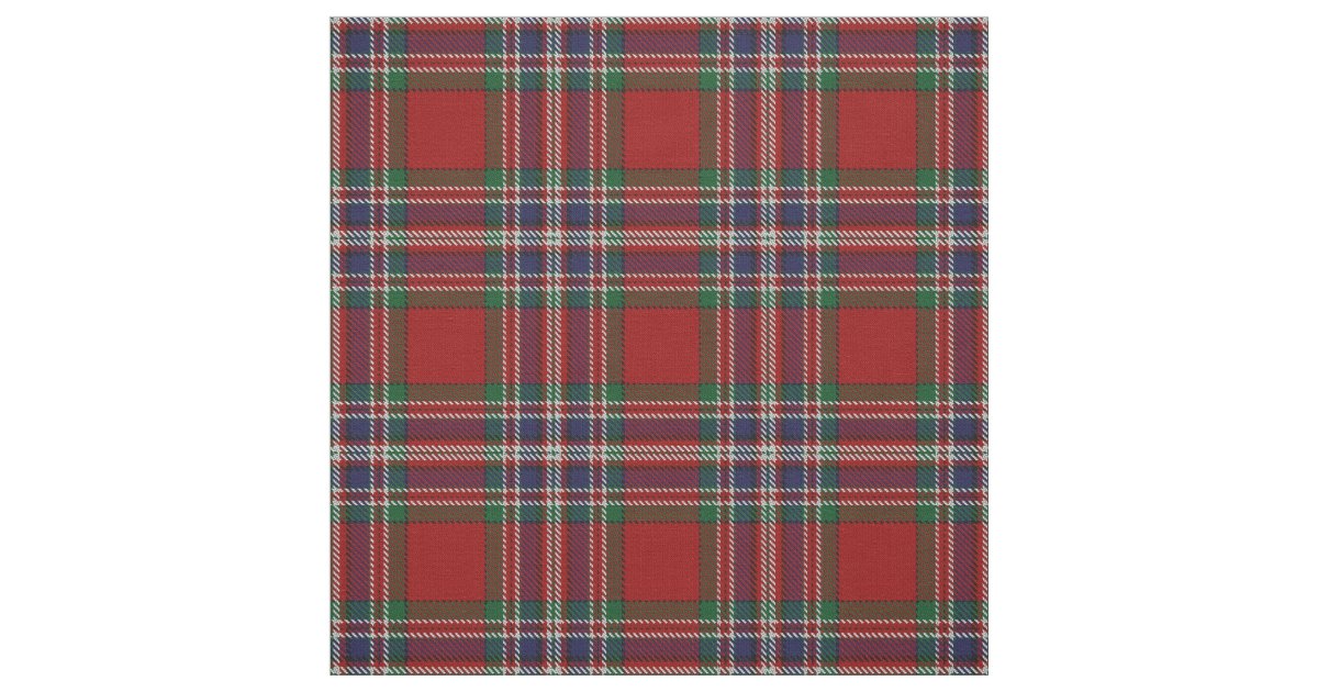 Clan MacFarlane Scottish Tartan Plaid Fabric | Zazzle