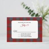 Clan MacFarlane Tartan Plaid Wedding RSVP Card | Zazzle