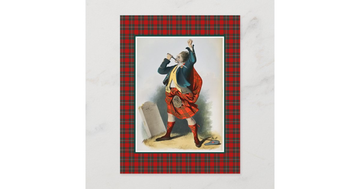 Clan MacGregor Vintage Illustration Tartan Frame Postcard | Zazzle