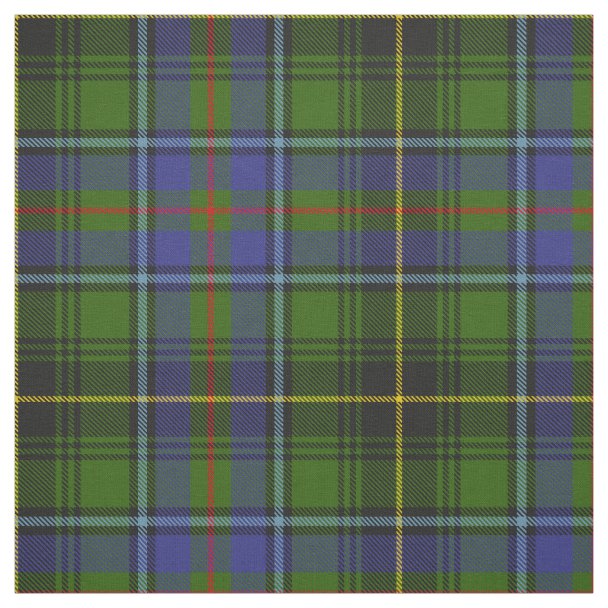 MacInnes Tartan Print Fabric | Zazzle