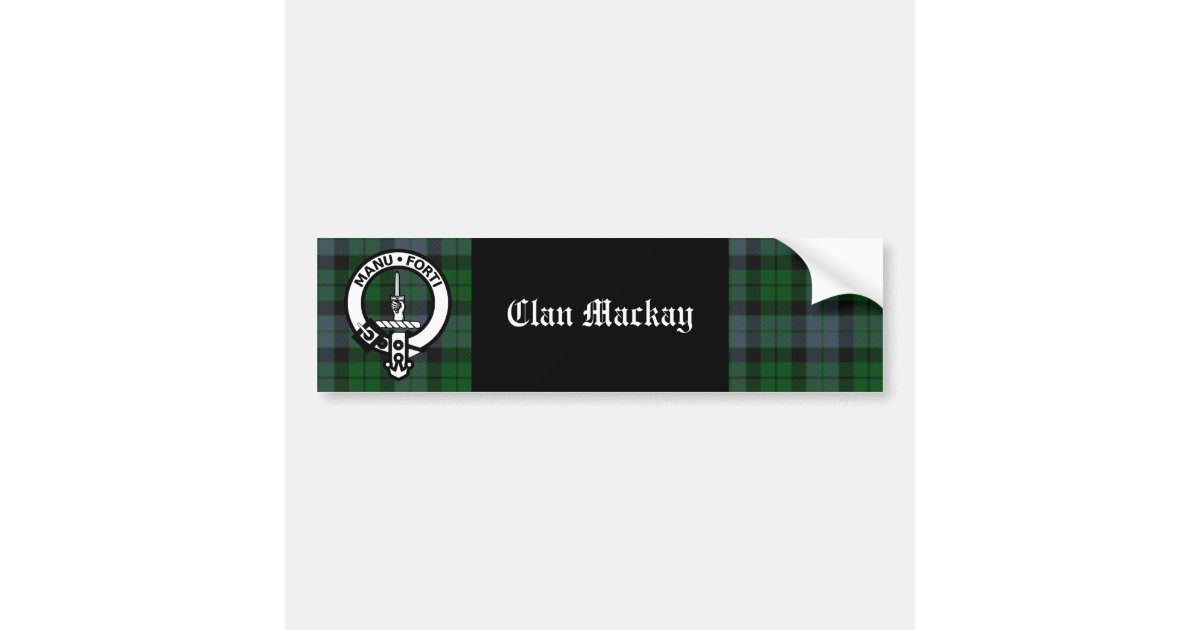 Clan Mackay Crest Badge Tartan Bumper Sticker Zazzle Clan Mackay Crest Badge Tartan Bumper Sticker Zazzle
