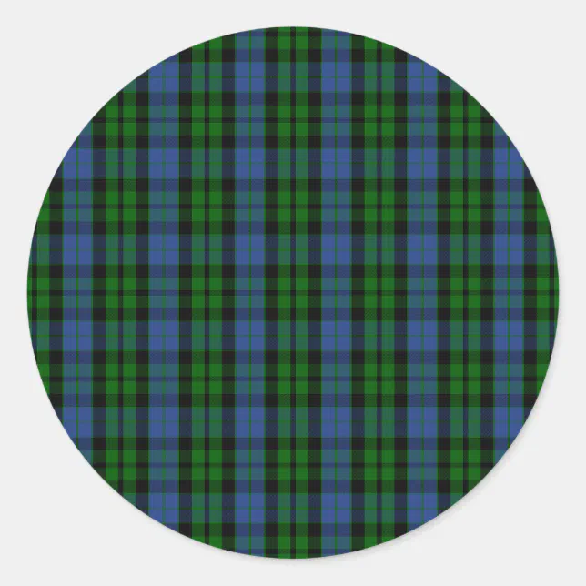Clan MacKay Tartan Classic Round Sticker | Zazzle