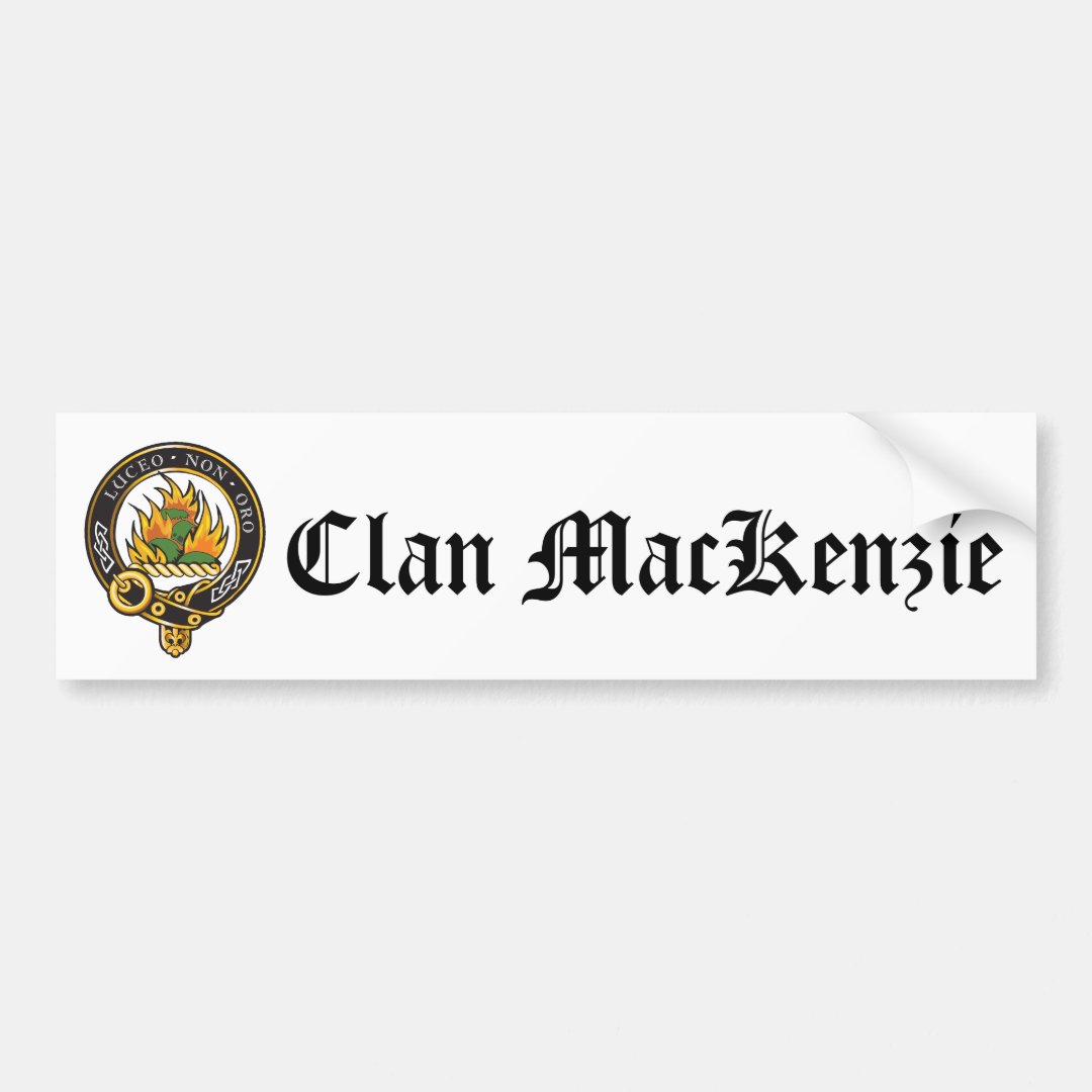 Clan MacKenzie Crest Bumper Sticker | Zazzle