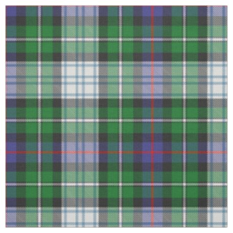 Plaid Clan MacKenzie Tartan Green Purple Check Fabric | Zazzle