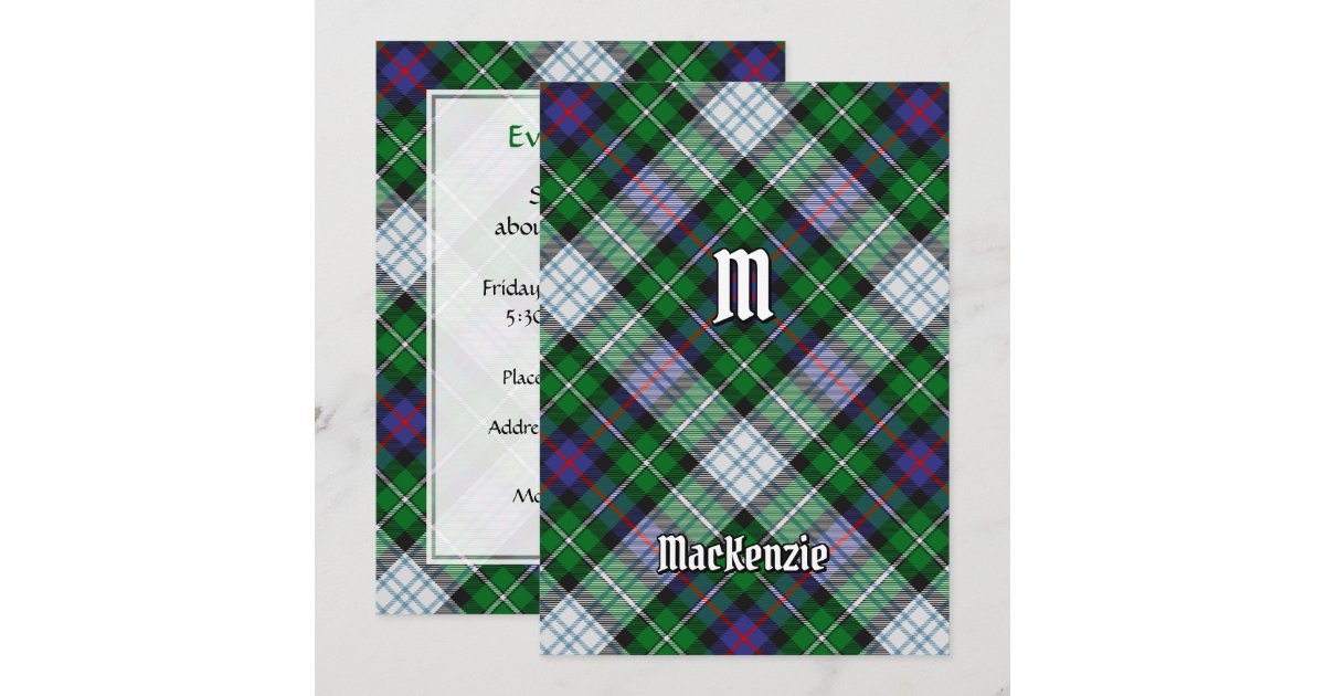 Clan MacKenzie Dress Tartan Invitation | Zazzle
