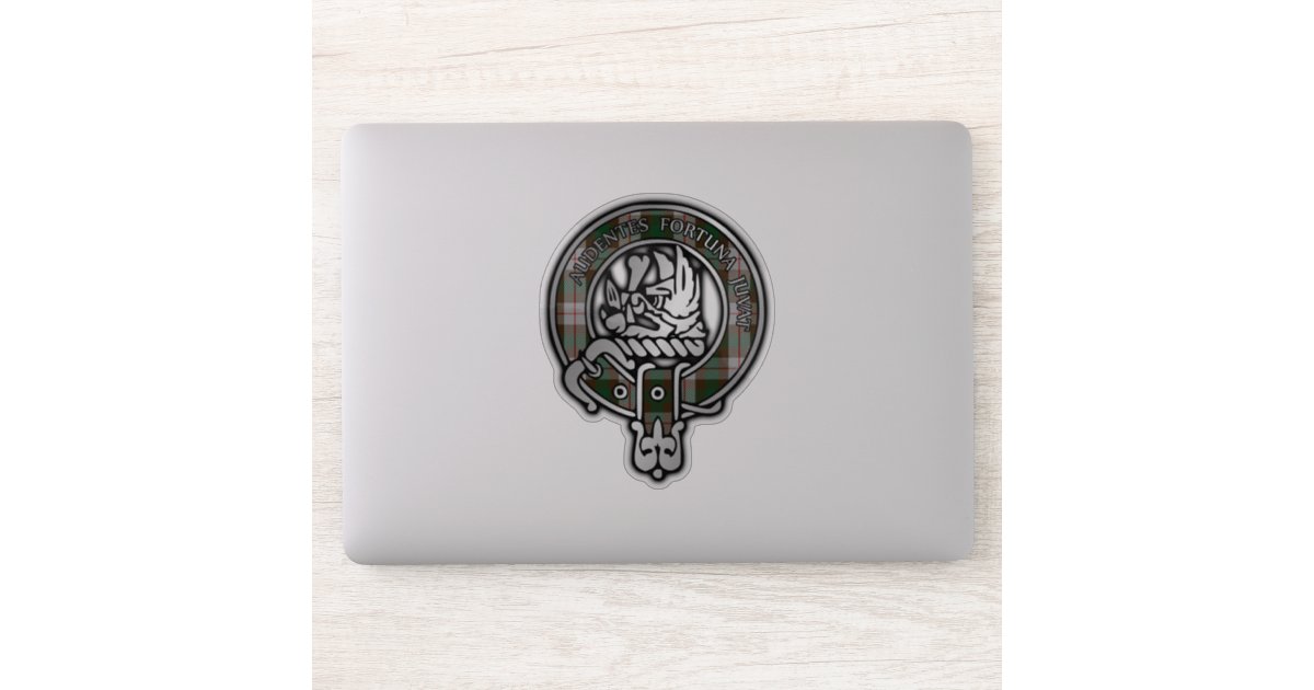 Clan MacKinnon Crest & Hunting Tartan Sticker | Zazzle