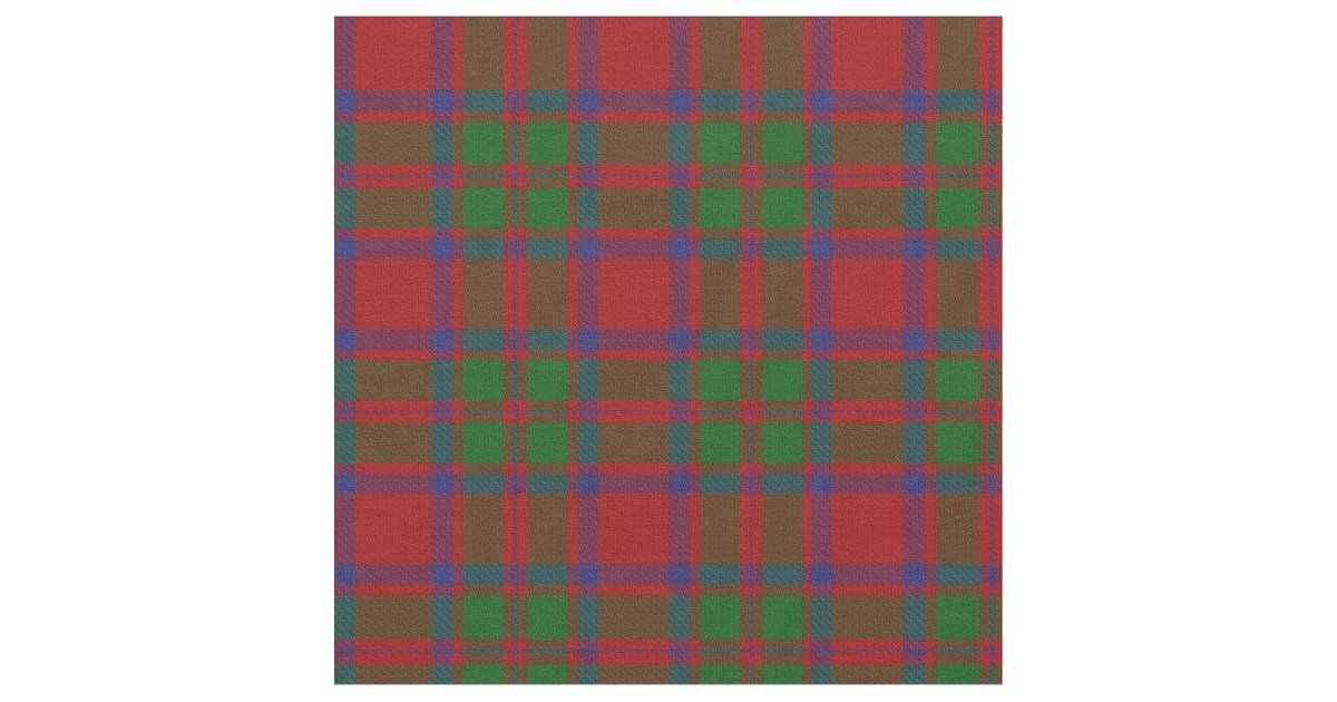 Clan MacKintosh Scottish Tartan Plaid Fabric | Zazzle