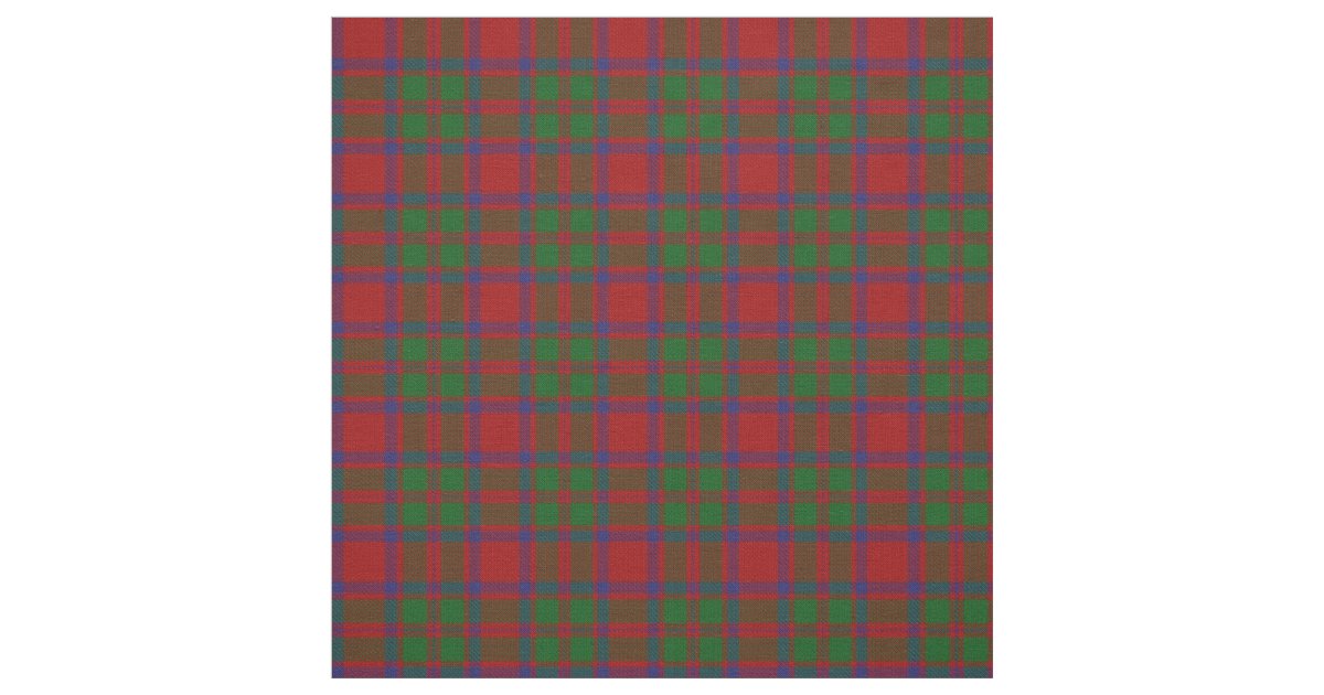 Clan MacKintosh Scottish Tartan Plaid Fabric | Zazzle