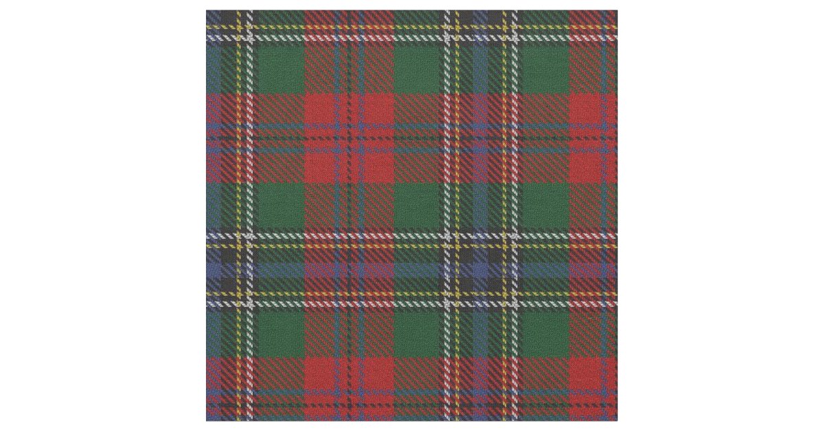 Clan MacLean Scottish Tartan Plaid Fabric | Zazzle