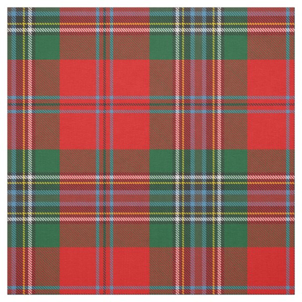 Scottish Clan MacLean of Duart Tartan Plaid Fabric | Zazzle