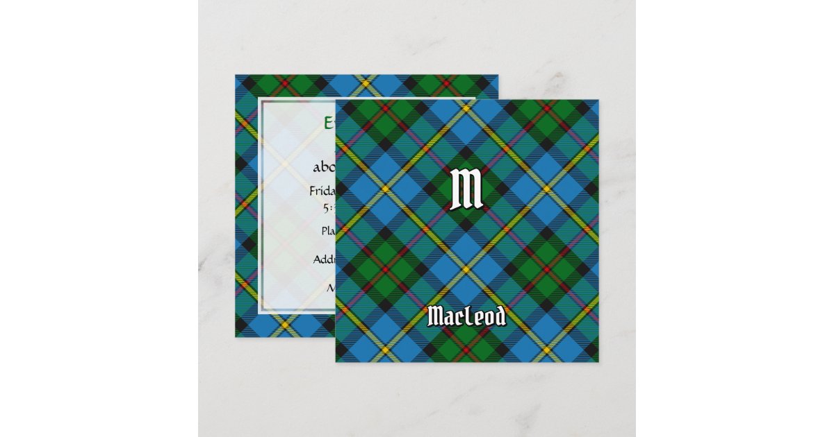 Clan MacLeod Hunting Tartan Invitation | Zazzle