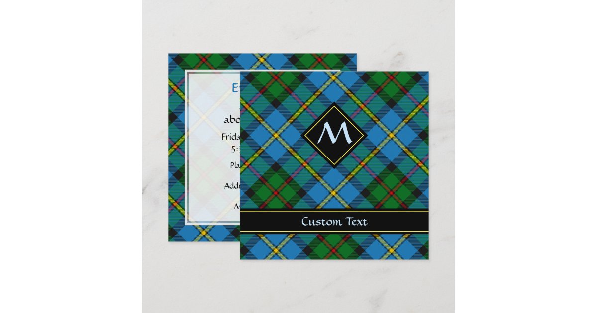 Clan MacLeod Hunting Tartan Invitation | Zazzle