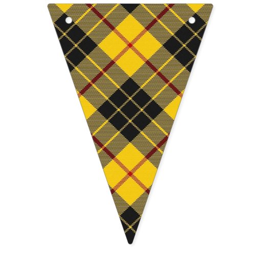 Clan MacLeod of Lewis Yellow & Black Tartan Bunting Flags | Zazzle