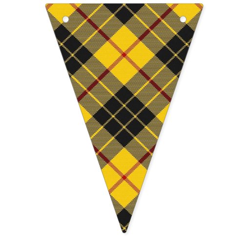 Clan MacLeod of Lewis Yellow & Black Tartan Bunting Flags | Zazzle