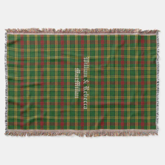 Clan MacMillan Tartan Plaid Custom Throw Blanket | Zazzle