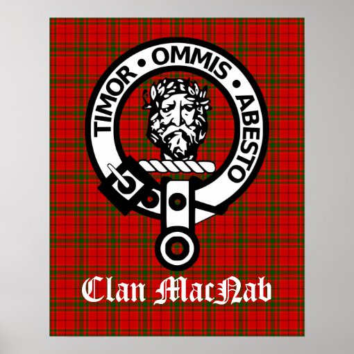 Clan MacNab Crest Badge and Tartan Poster | Zazzle