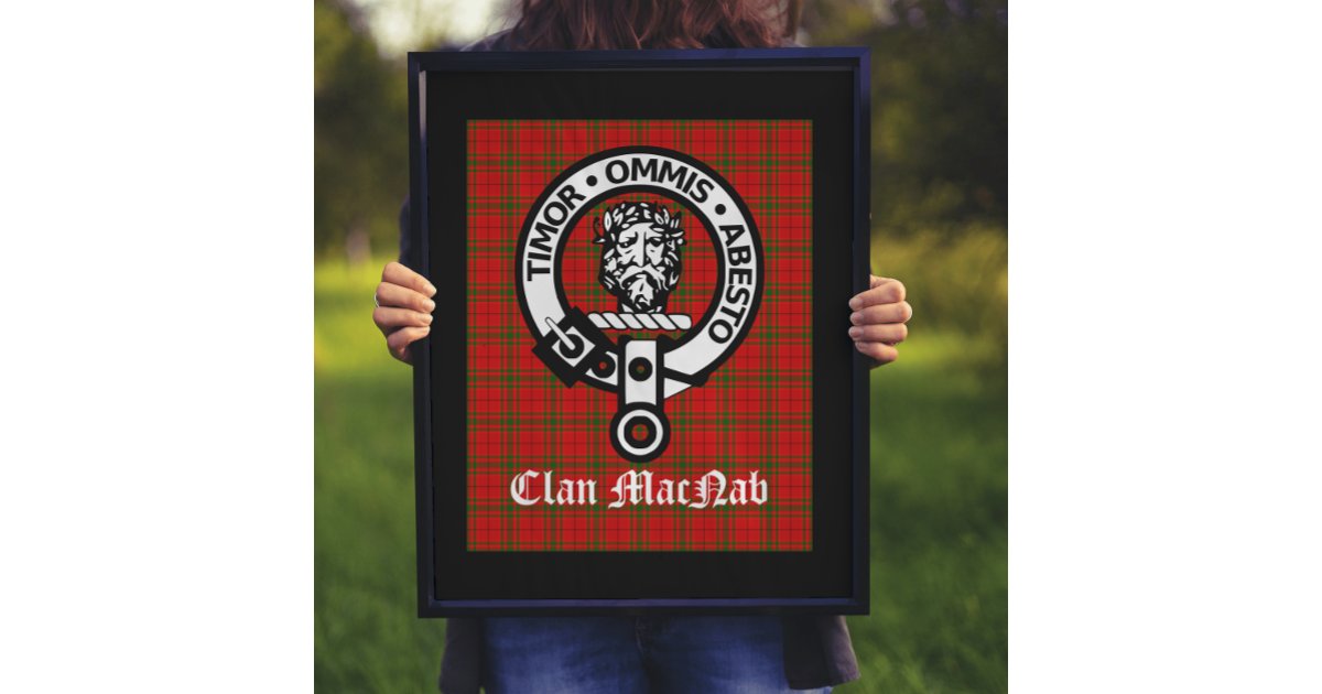 Clan MacNab Crest Badge and Tartan Poster | Zazzle