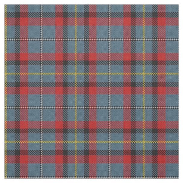 Scottish Clan Gray Tartan Plaid Fabric | Zazzle.com