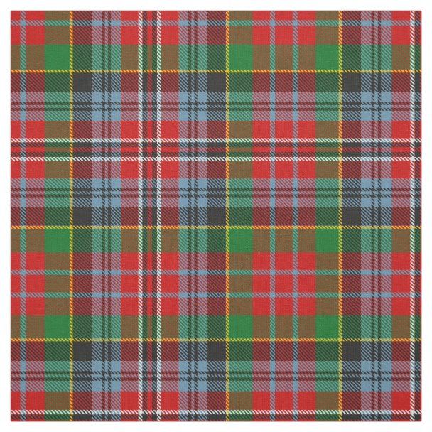 Scottish Clan MacPherson Tartan Plaid Fabric | Zazzle