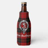 Clan MacQueen Crest Badge & Tartan Bottle Cooler | Zazzle