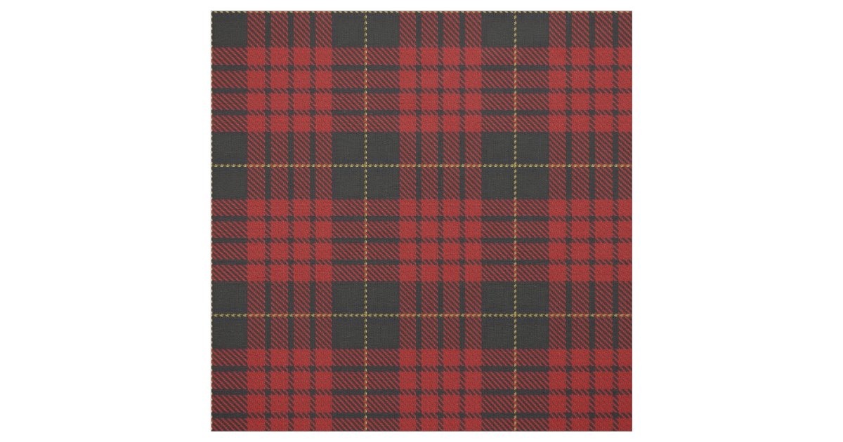 Clan MacQueen Scottish Tartan Plaid Fabric | Zazzle