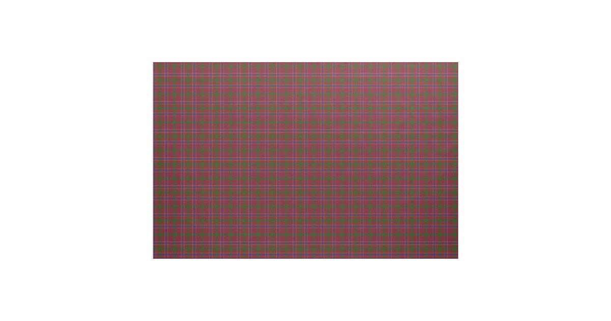 Clan MacRae Red Scottish Tartan Plaid Fabric | Zazzle