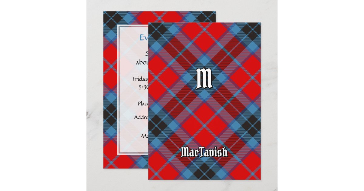 Clan MacTavish Tartan Invitation | Zazzle
