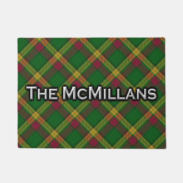 Clan McMillan MacMillan Tartan Welcome Mat | Zazzle