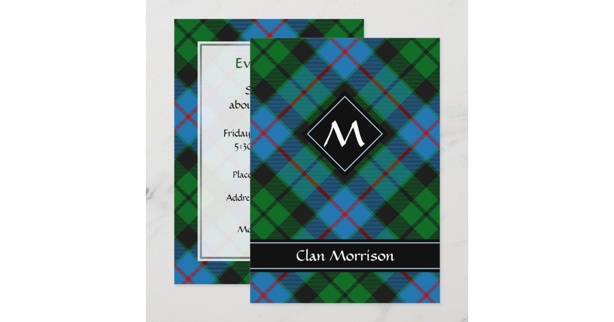 Clan Morrison Hunting Tartan Invitation | Zazzle