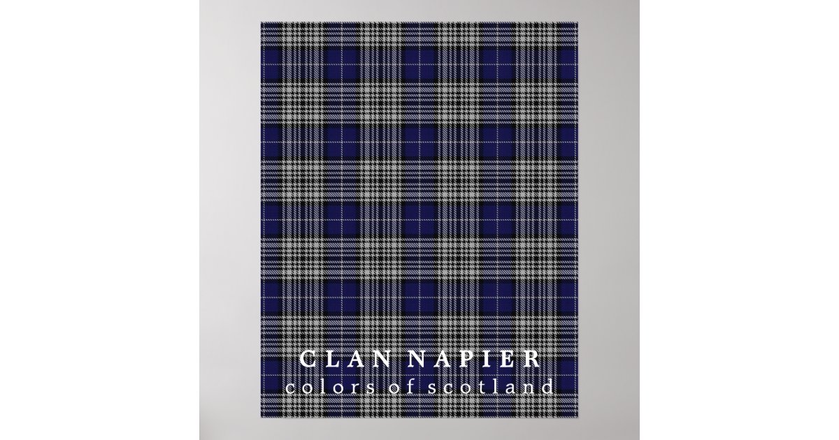 Clan Napier Colors of Scotland Tartan Poster | Zazzle