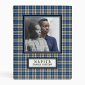 Clan Napier Tartan Royal Blue Plaid Mini Binder | Zazzle