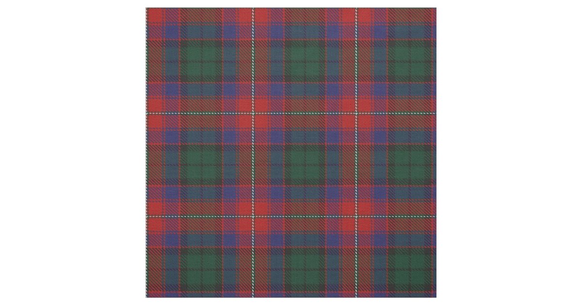 Clan Rattray Red Green Scottish Tartan Plaid Fabric | Zazzle