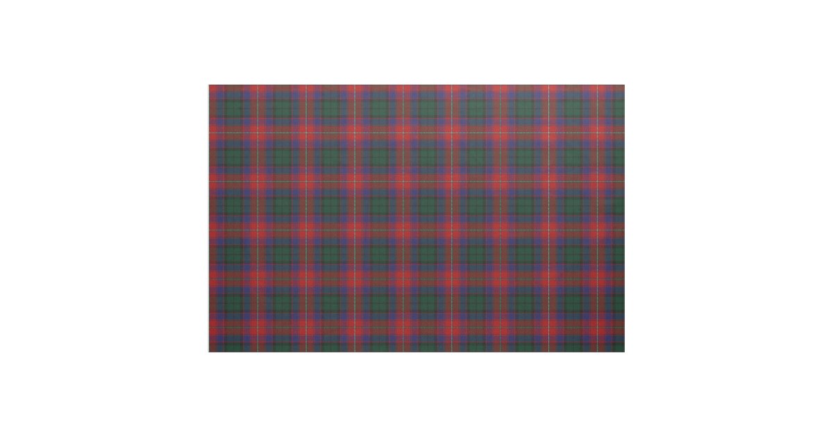 Clan Rattray Red Green Scottish Tartan Plaid Fabric | Zazzle