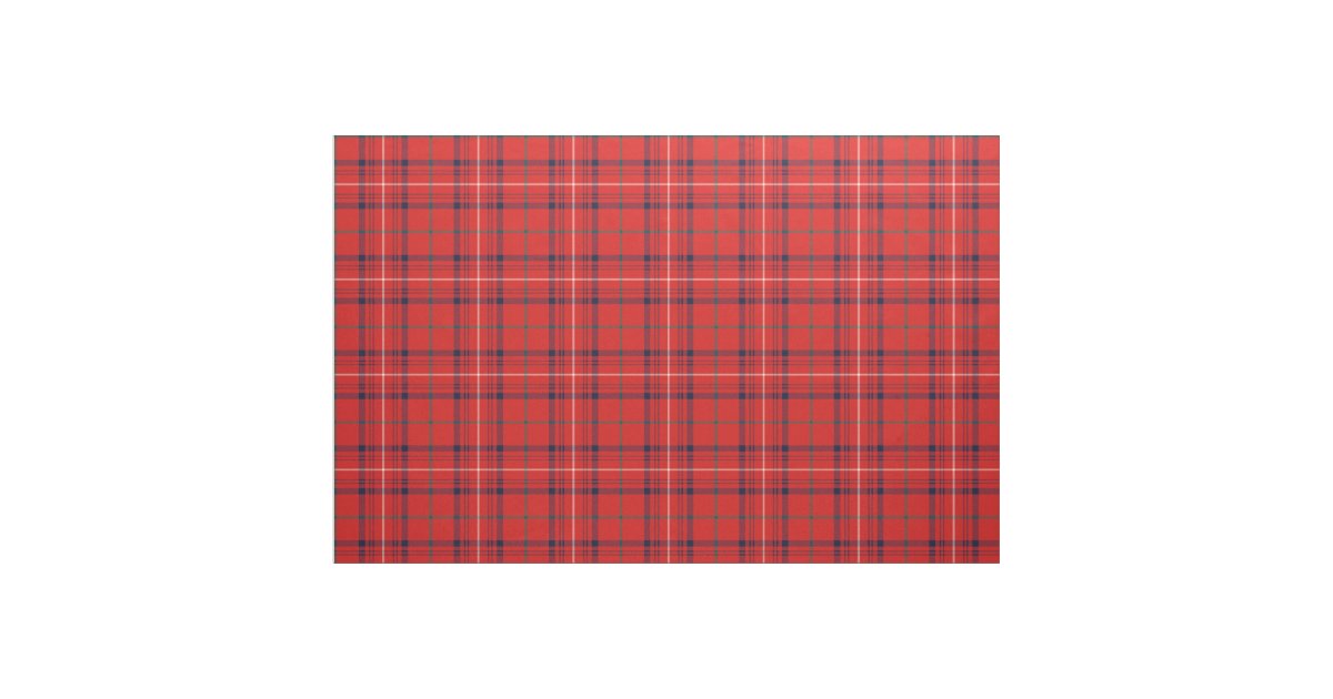 Clan Rose Tartan Fabric | Zazzle