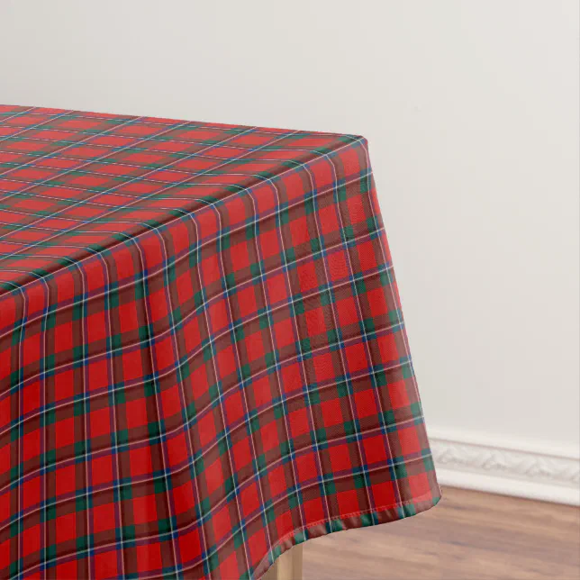 Clan Sinclair Bright Red Scottish Tartan Tablecloth | Zazzle