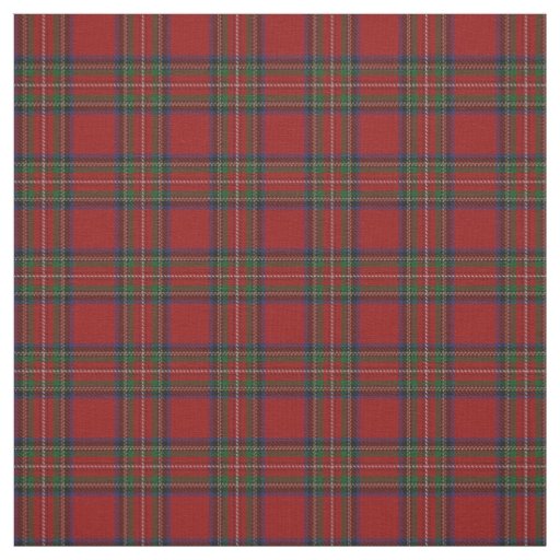 Clan Stewart Royal Red Scottish Tartan Fabric | Zazzle