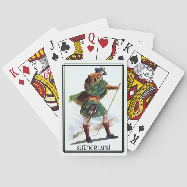 Clan Sutherland Classic Scotland Deck Poker Cards | Zazzle