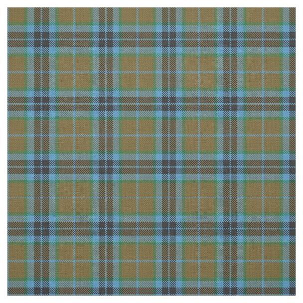 Clan Thompson Blue Dress Tartan Fabric | Zazzle