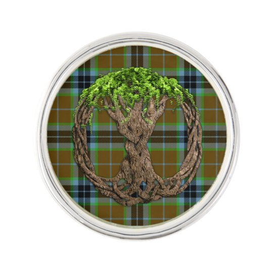 Clan Thomson Tartan And Celtic Tree Of Life Lapel Pin | Zazzle.com
