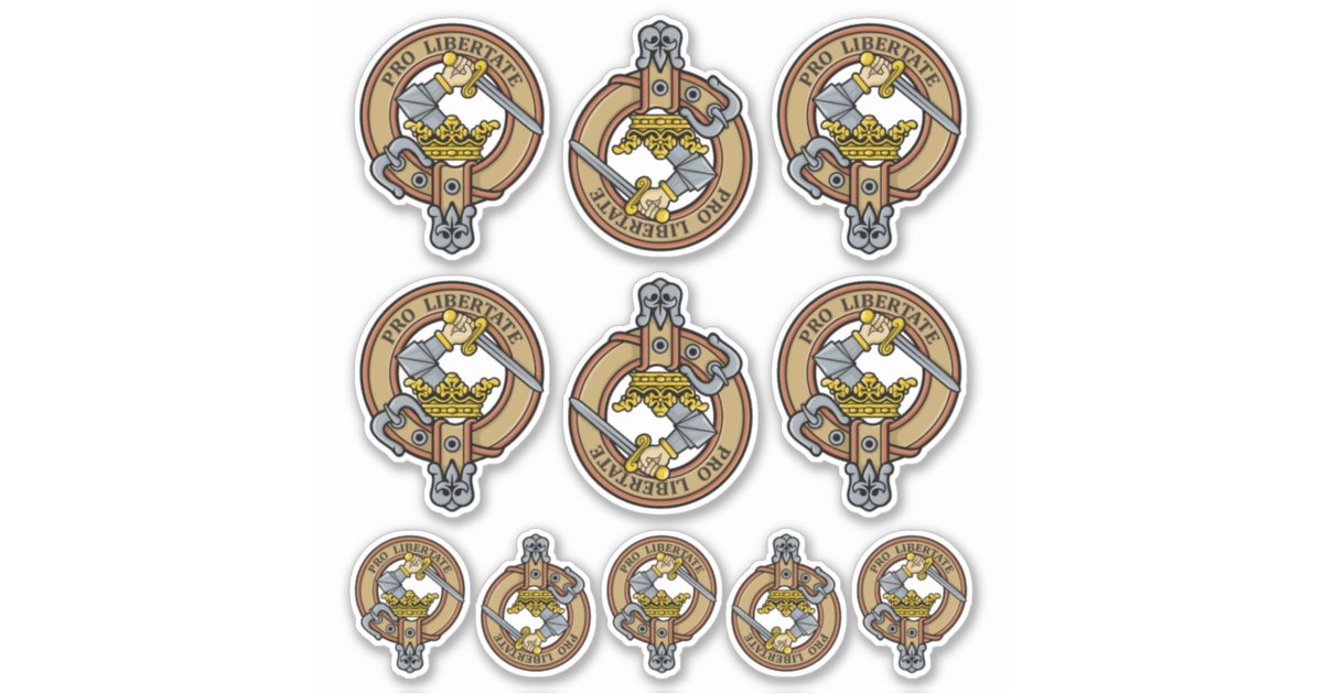 Clan Wallace Crest Sticker Set | Zazzle