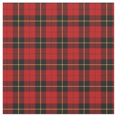 Clan Wallace Weathered Tartan Fabric | Zazzle