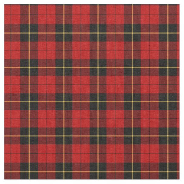 Clan Wallace Weathered Tartan Fabric | Zazzle