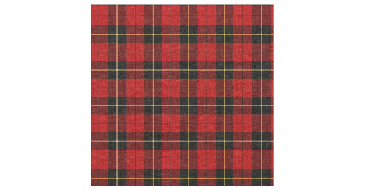 Clan Wallace Tartan Fabric | Zazzle